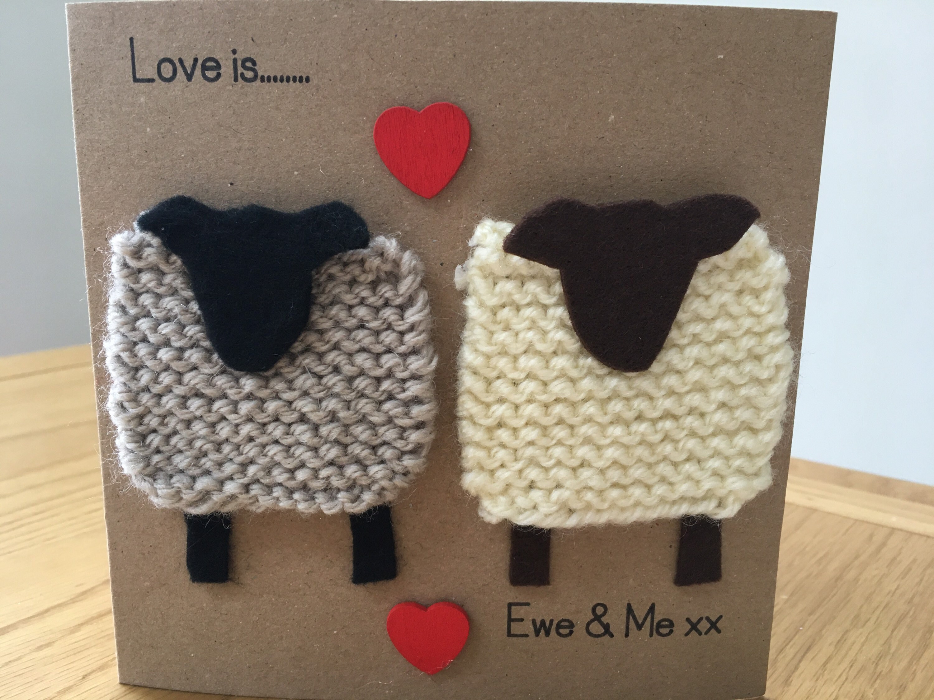 Handmade Sheep Anniversary Engagement Valentines or Just | Etsy UK