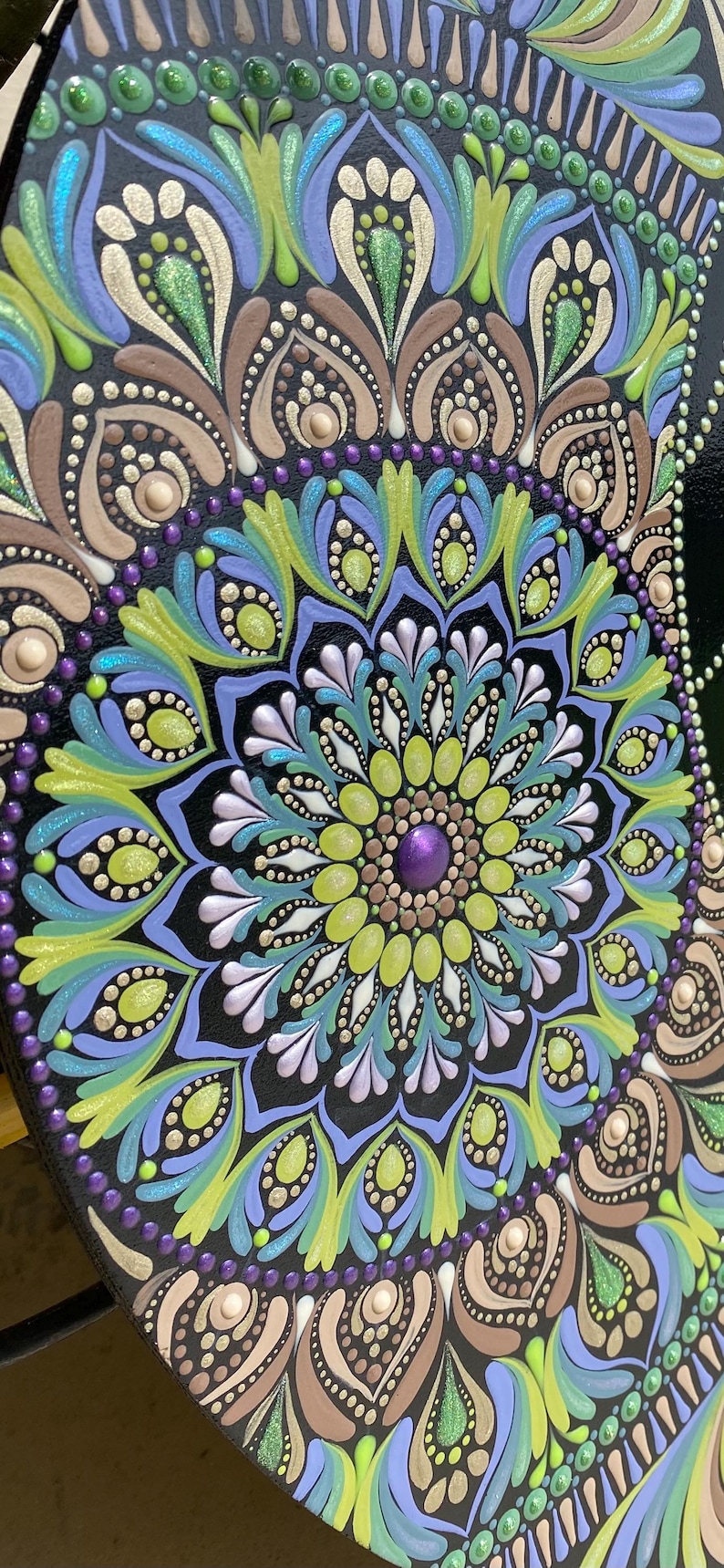 19” Hand Painted Mandala - Etsy