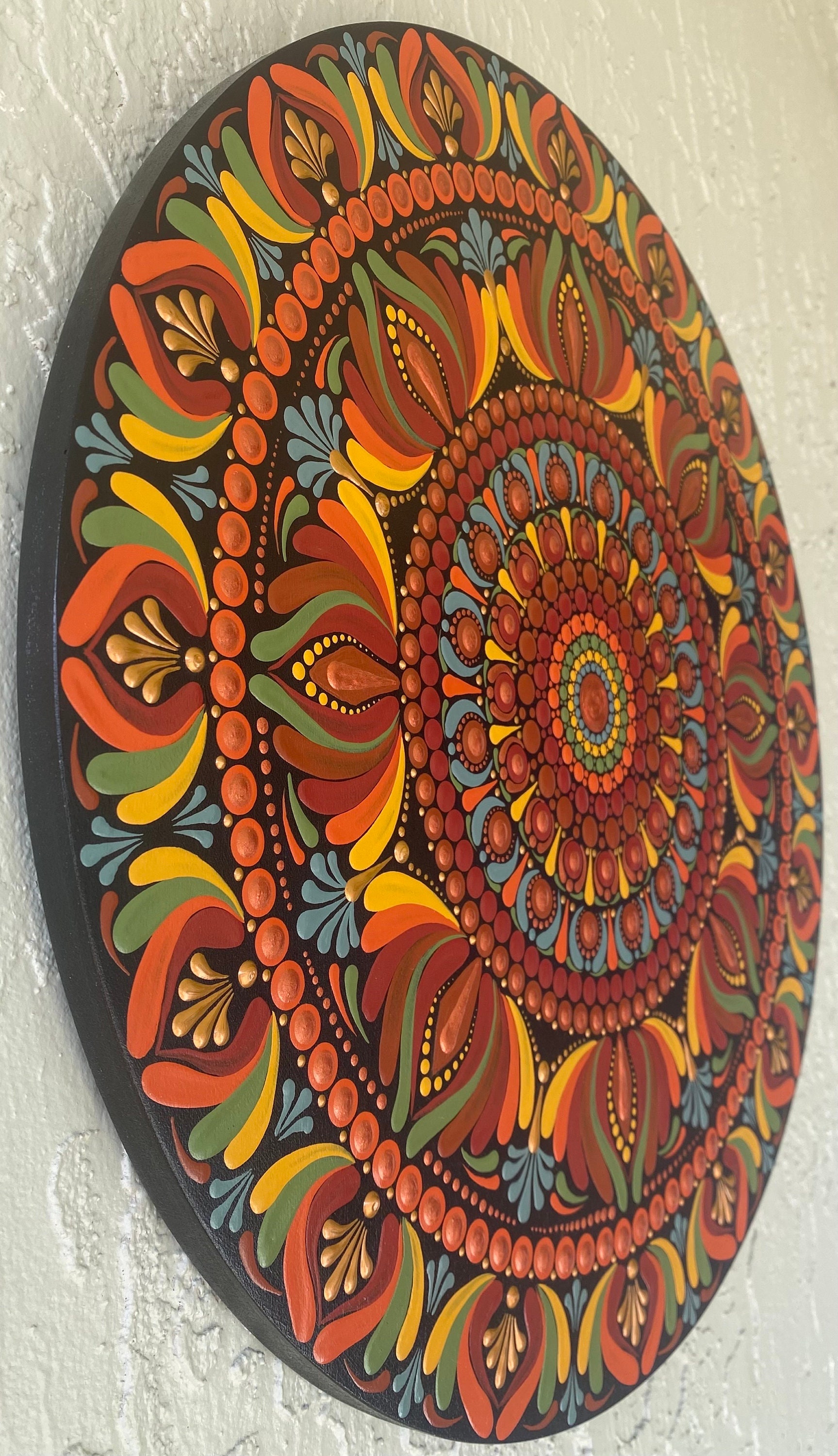 16” Hand Painted Mandala - Etsy