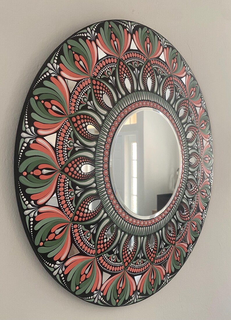 19” Hand Painted Mandala - Etsy