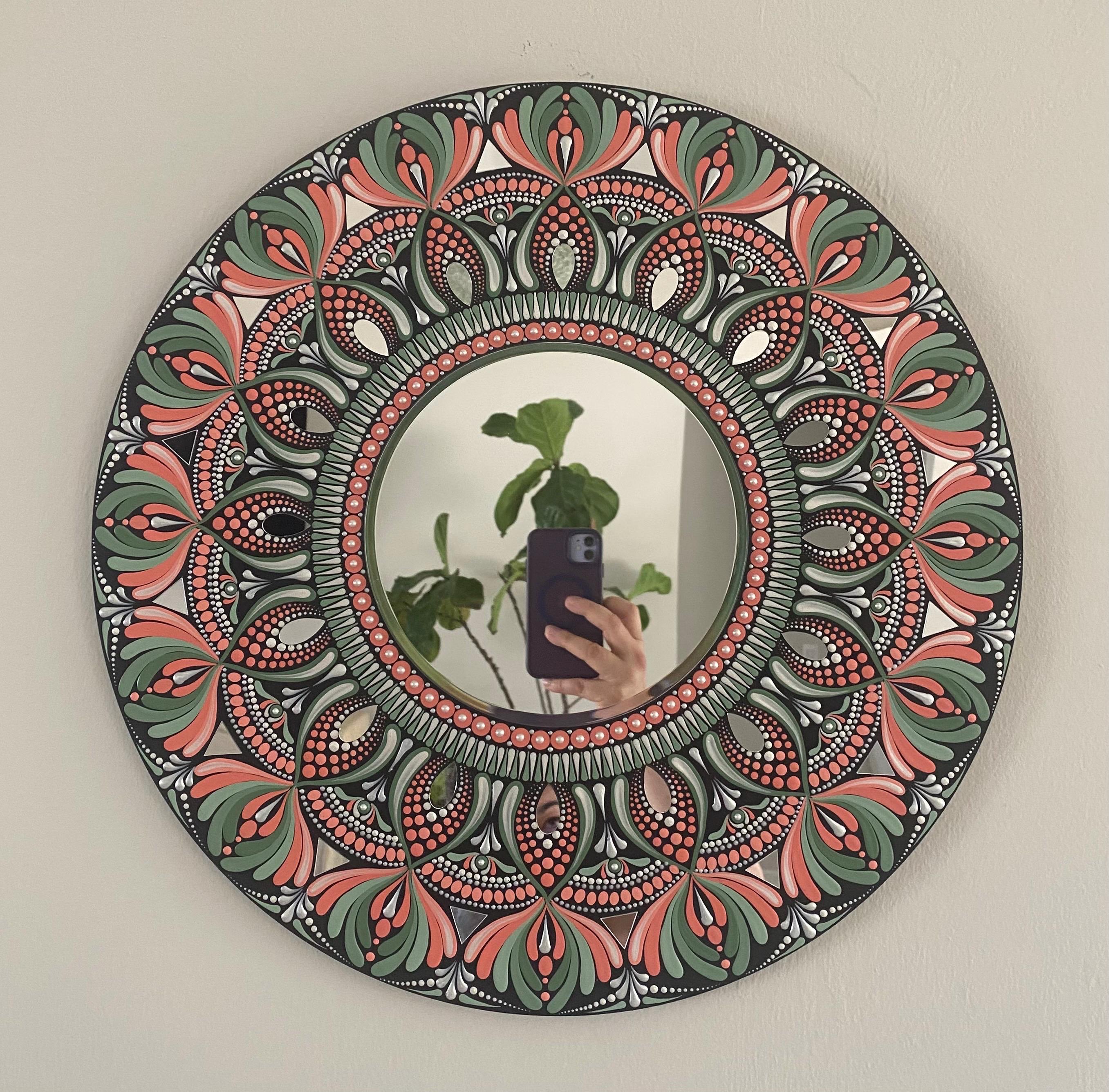 19” Hand Painted Mandala - Etsy