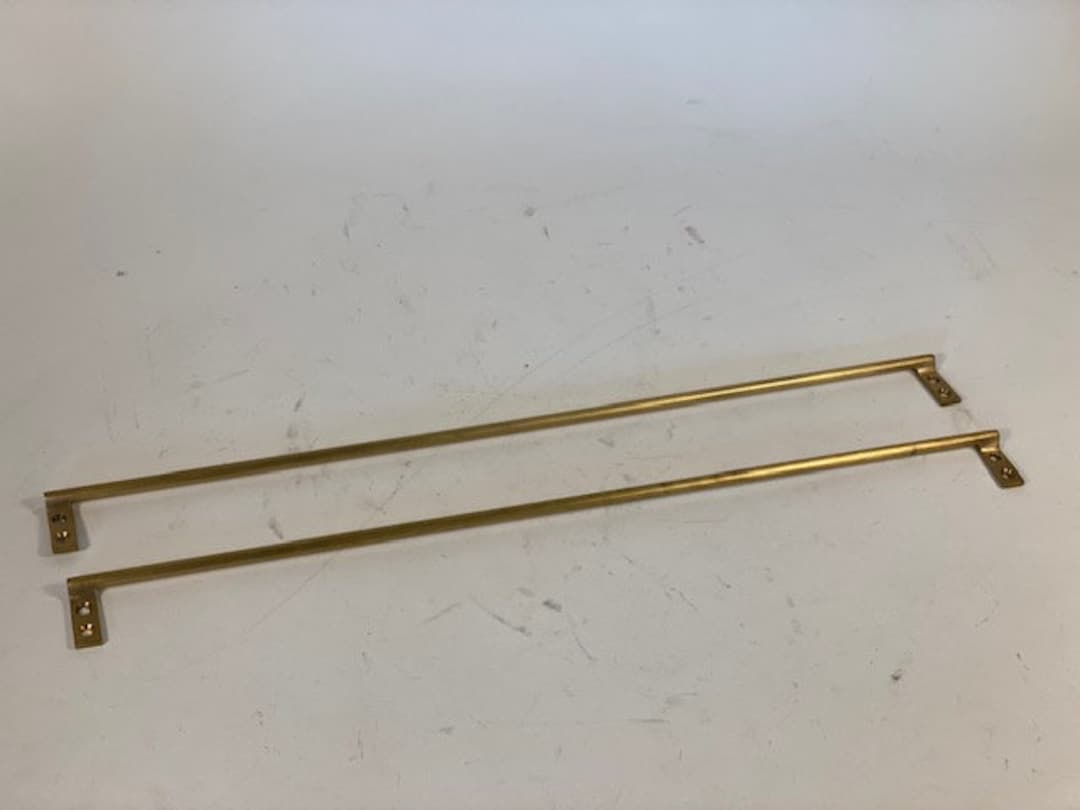 Hand Made Solid Brass Curtain Rods (2) 20.5" Long - Etsy