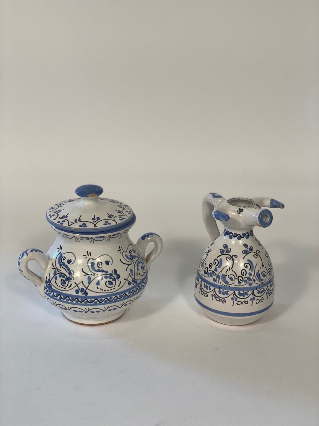 Cruz Family Pottery, Hand Painted Creamer and Sugar Bowl - Etsy