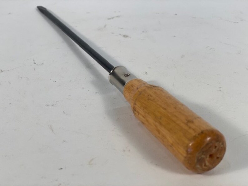 Vintage 8" Long Wooden Handled Flat Head Screwdriver - Etsy