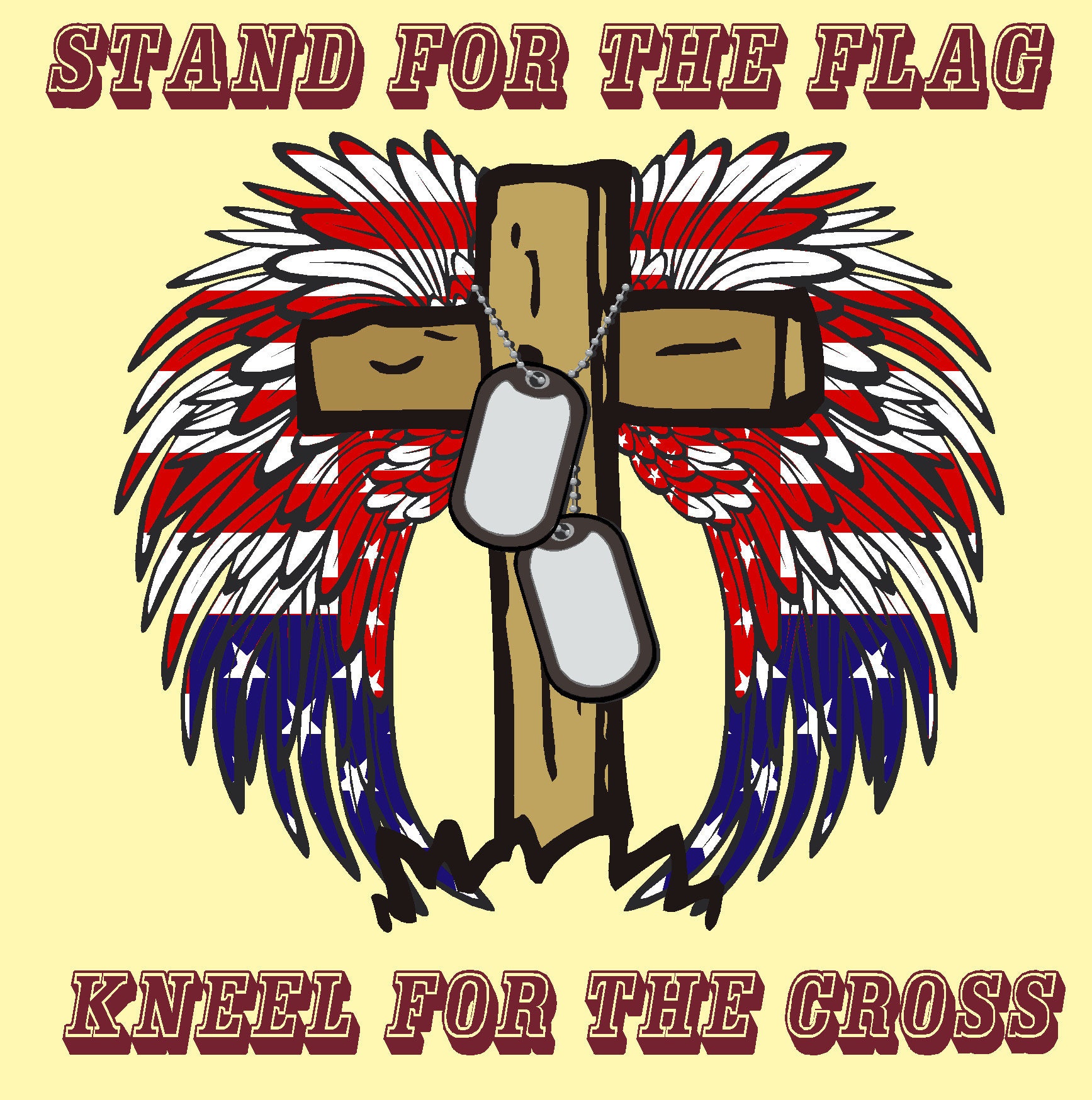 Stand for the Flag, Kneel for the Cross - Etsy