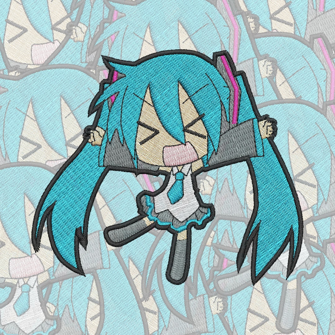 Hatsune Miku Embroidery Design (digital File) - Etsy