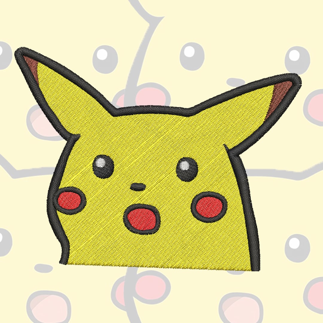 Pikachu Meme Embroidery Design (digital File) - Etsy