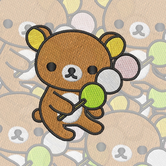 Rilakkuma With Dango Embroidery Design digital File | Etsy