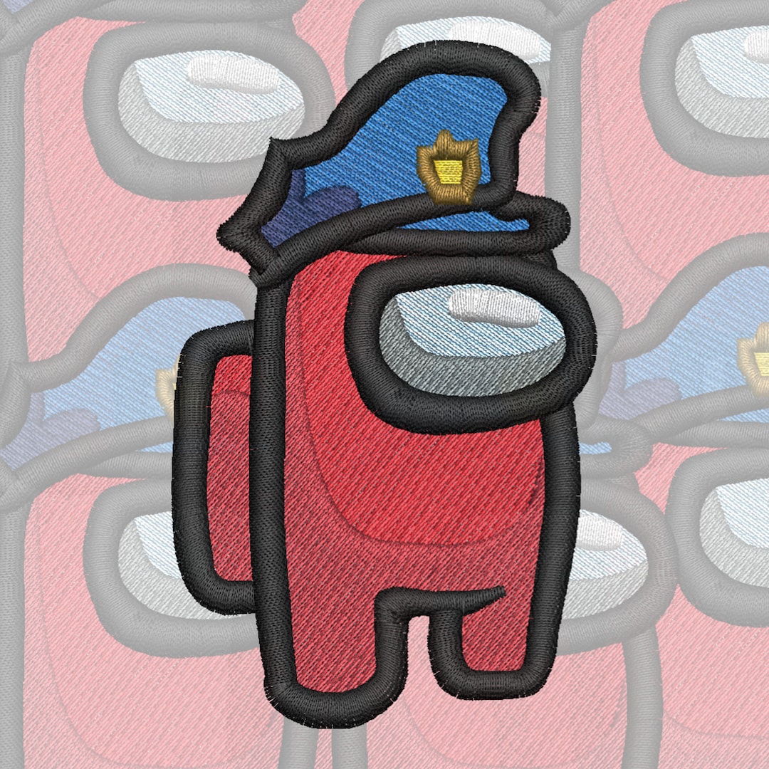 Among Us Police Hat Embroidery Design ( Digital File) - Etsy