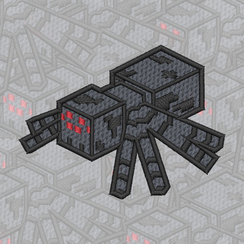 Minecraft Spider Embroidery Design - Etsy UK