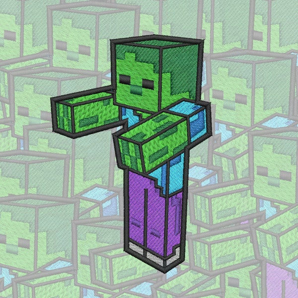 Minecraft embroidery design - Etsy