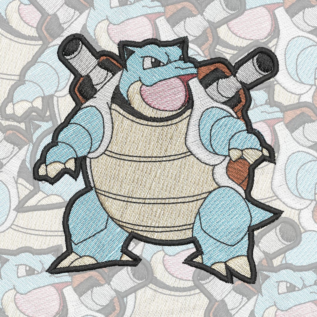Blastoise Embroidery Design (digital File) - Etsy