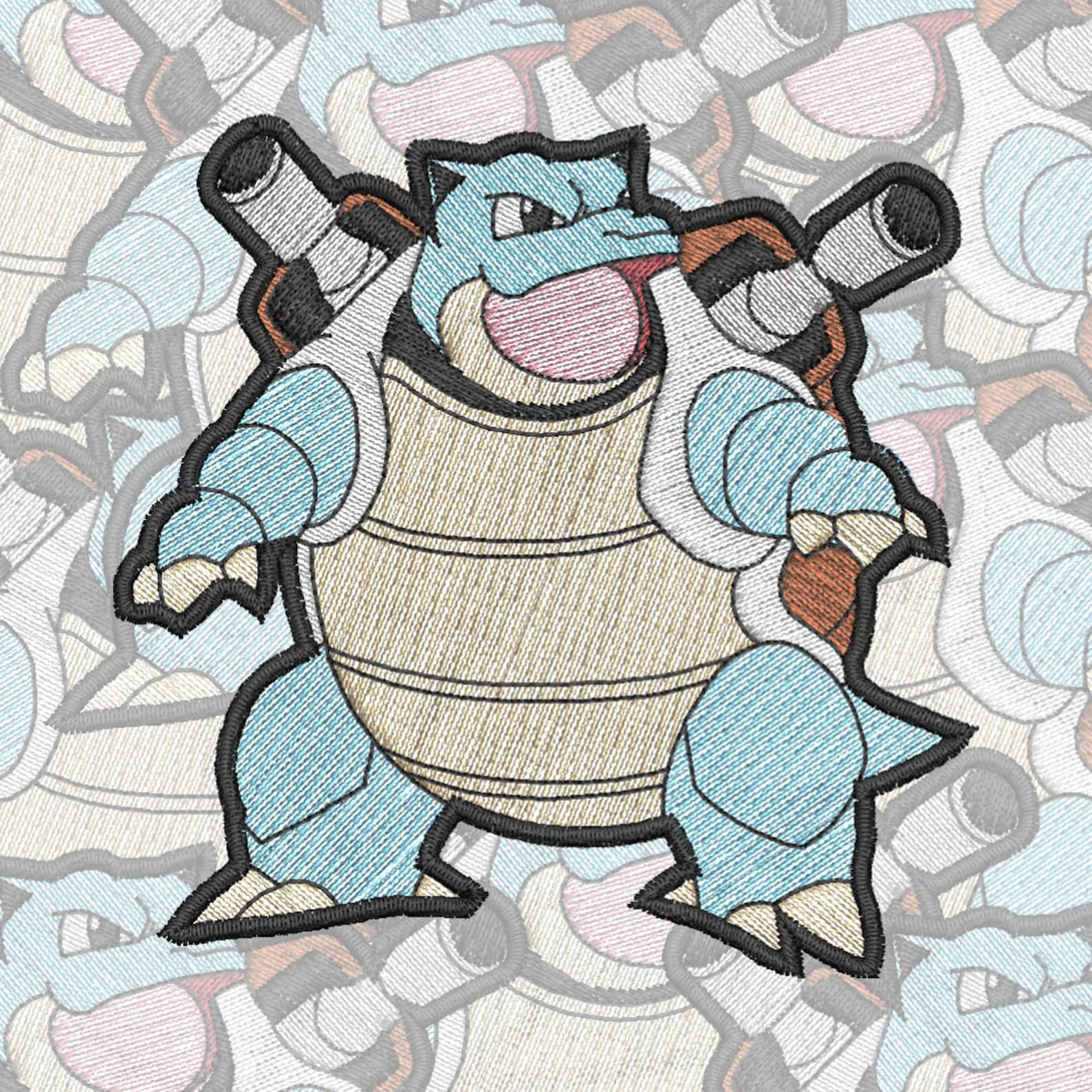 Blastoise Embroidery Design (digital File) - Etsy