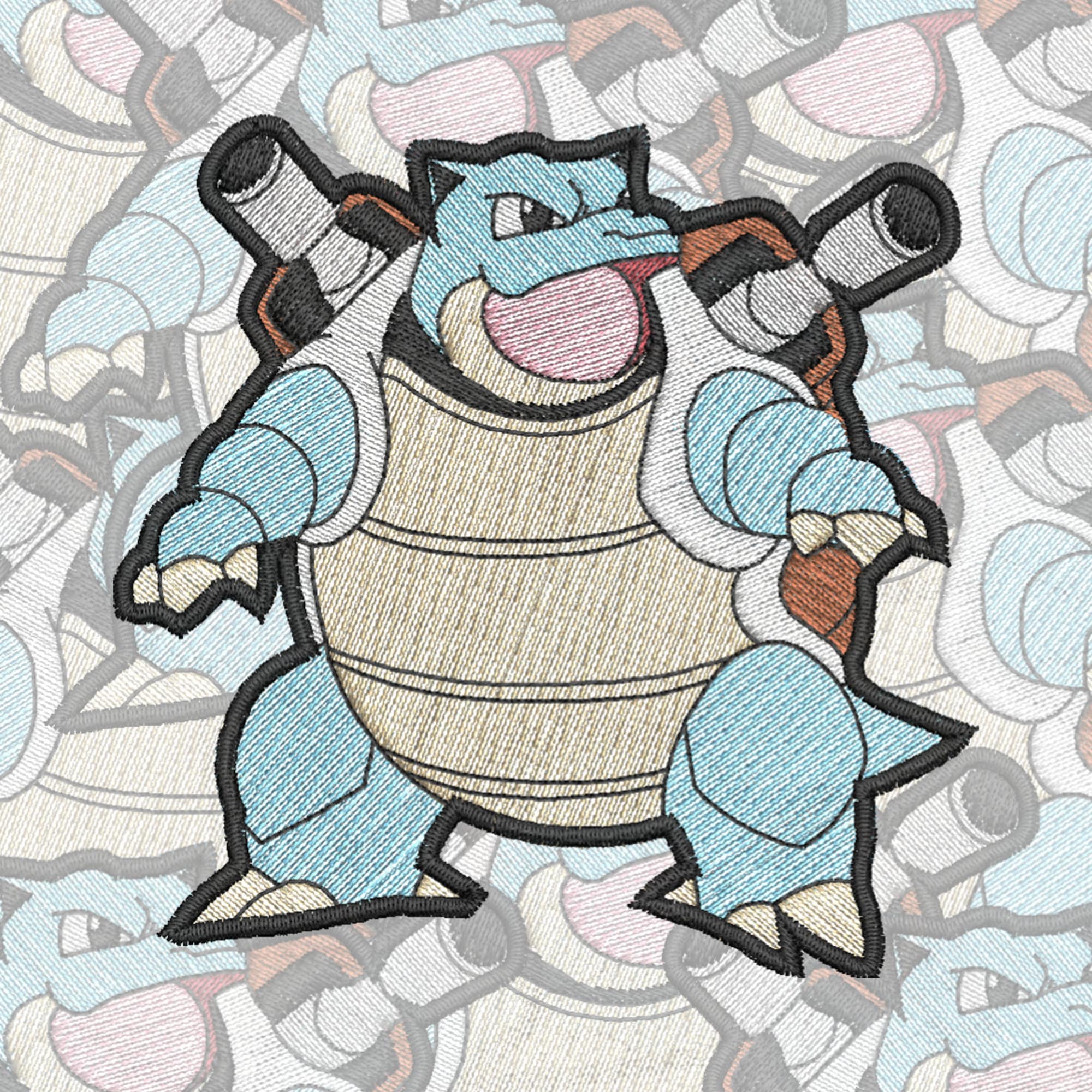Blastoise Embroidery Design (digital File) - Etsy