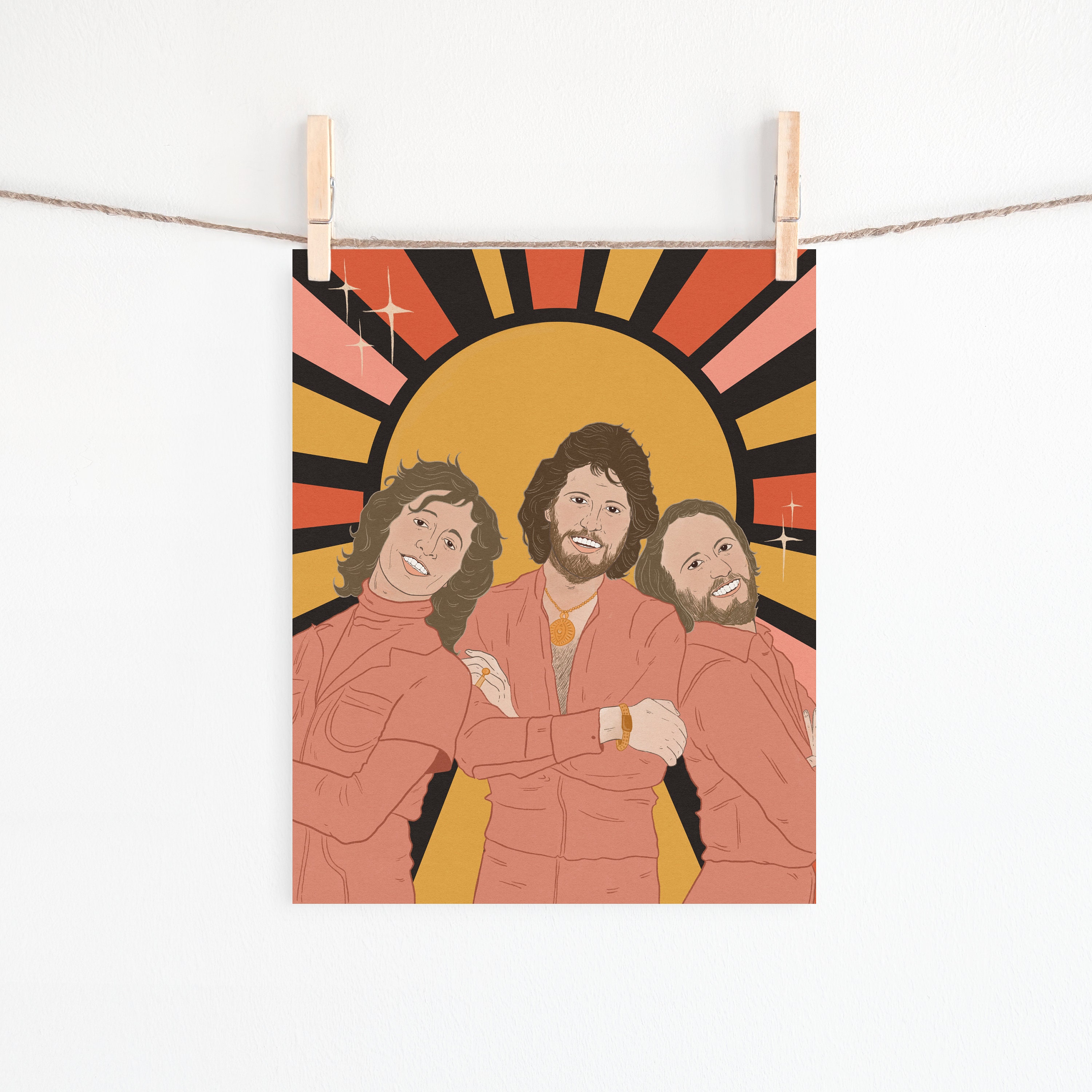 Bee Gees Printable Wall Art Set of Two Poster Prints 70s Bee - Etsy