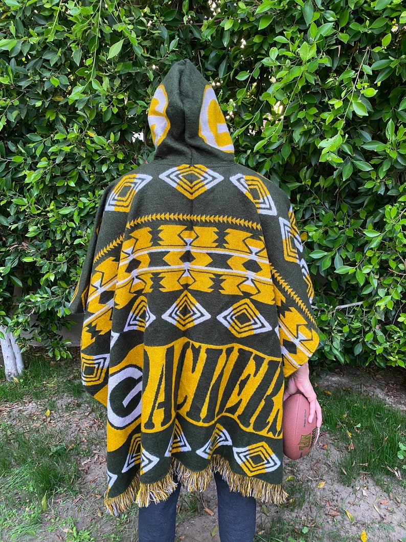 Green Bay Packers Football Team Alpaca Poncho NFL Sports Unisex Sarape ...