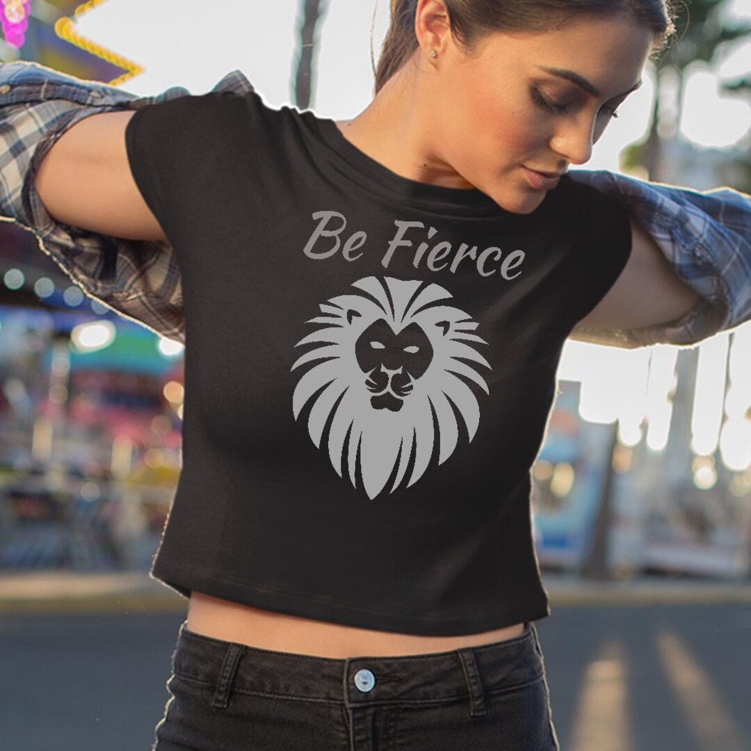 Lion Face Crop Top, Animal Shirts, Leo T-shirt, Party Shirt, Birthday ...