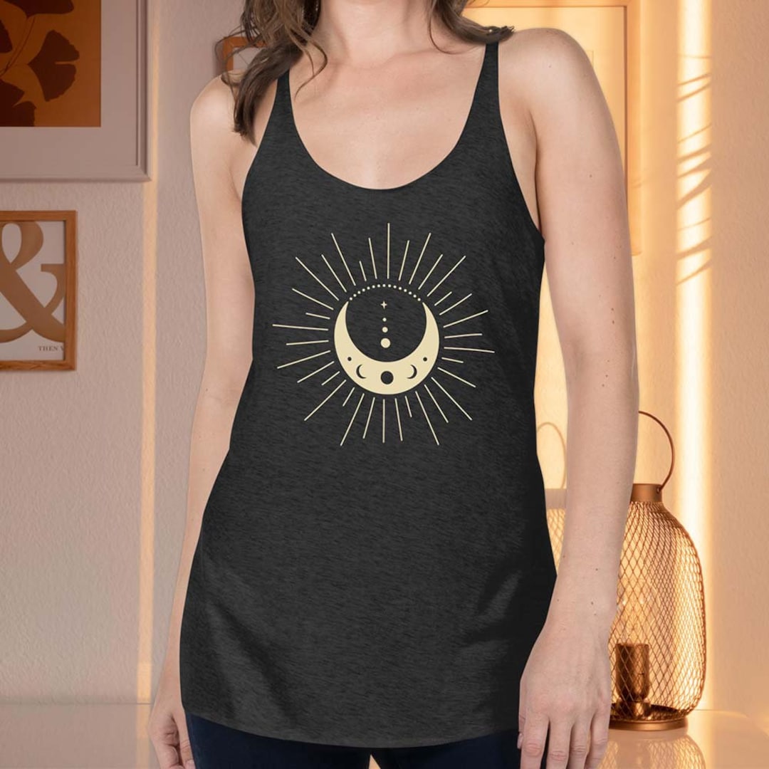 Sun and Moon Ladies Tank Top, Sun and Moon Design Women's Clothing ...