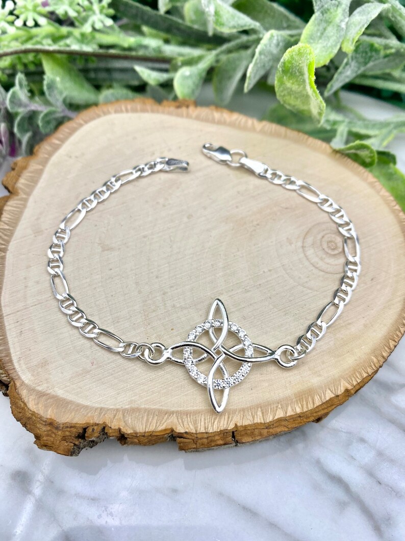 Silver 925 Witch Knot Necklace Witch Knot Figaro Bracelet - Etsy
