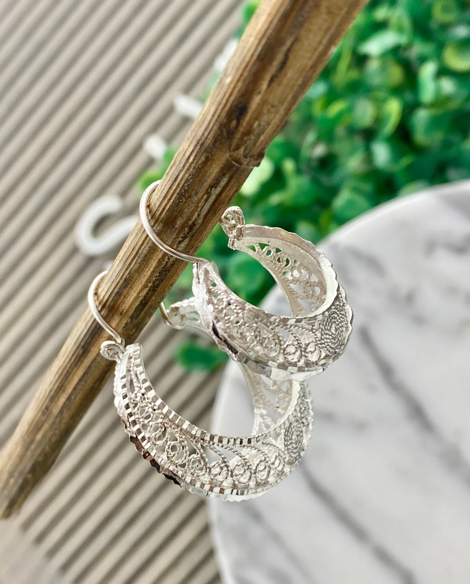 Mexican Basket Hoop Earrings Sterling Silver 925, Filigree, Arracadas ...