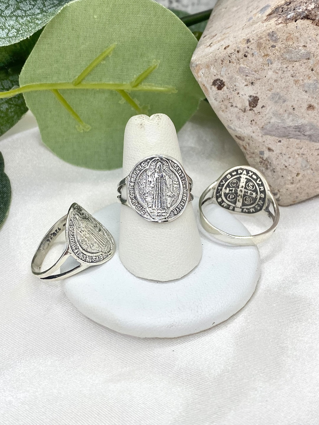 Silver 925 Saint Benedict Ring, Unisex Silver Ring, Anillos De Plata ...