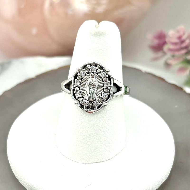 Virgin Mary Ring - Etsy