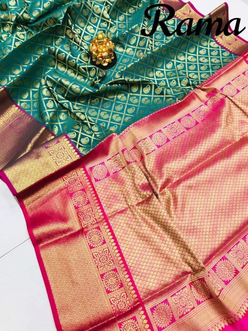 Trditional Wear Saree Kanchipuram Handloom Weaving Silk Sari - Etsy
