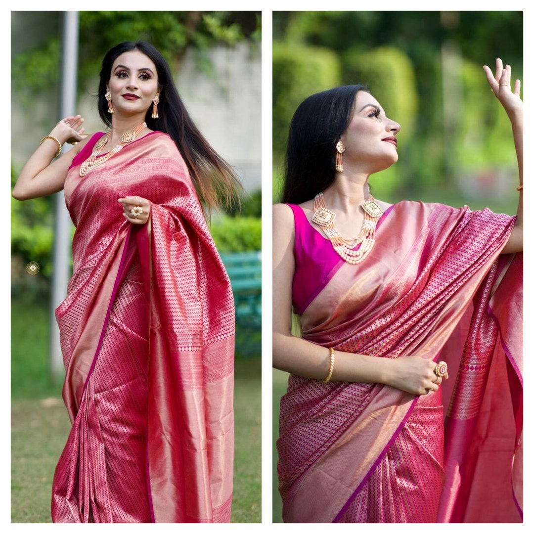 Beautiful Saree for Women Traditional Wear Party Wear Sari Soft Lichi ...