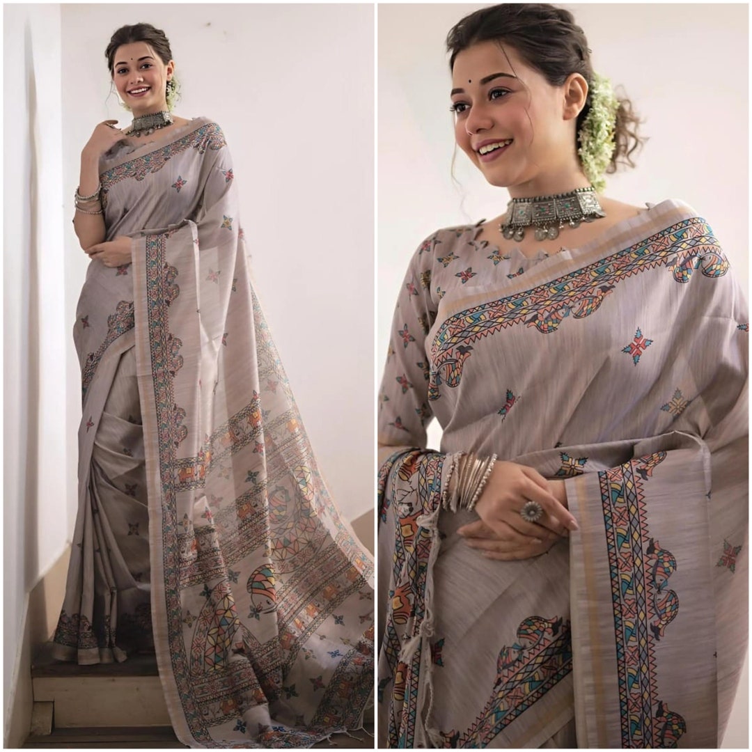 Designer Light Weight Banarasi Pure Mulberry Silk Saree With Saree ...