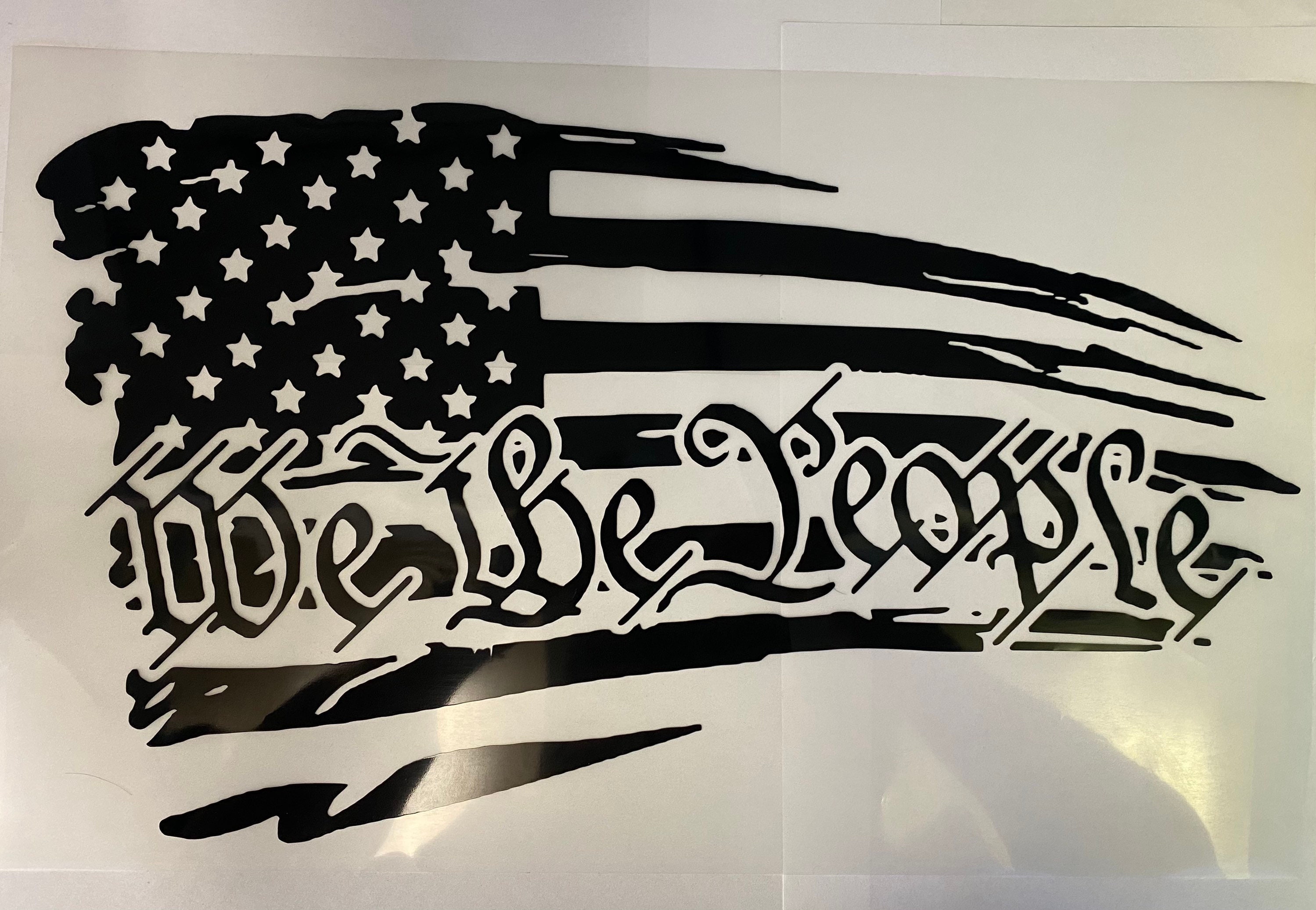 We The People American Flag Vinyl Decal | Etsy