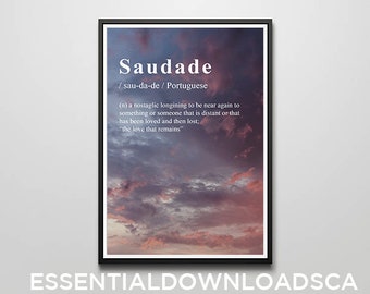 Saudade Definition - Etsy