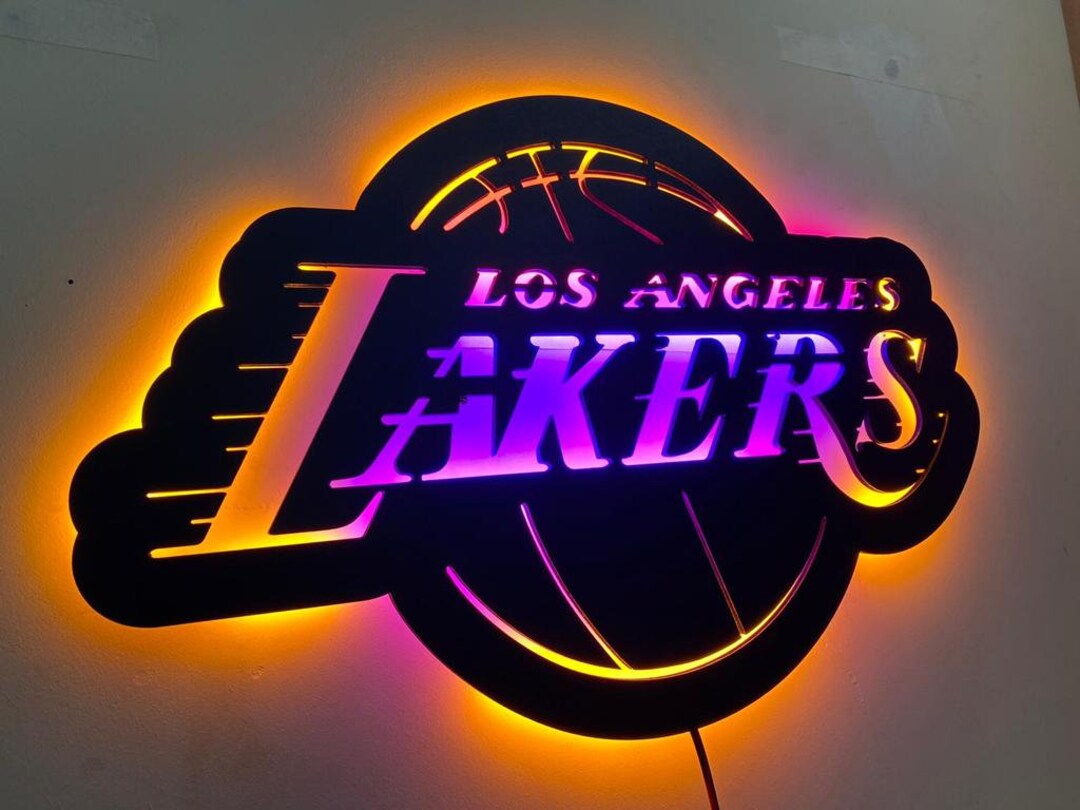 LA Lakers Fan Wall Decor Illuminated Wall Sign Christmas Gift - Etsy