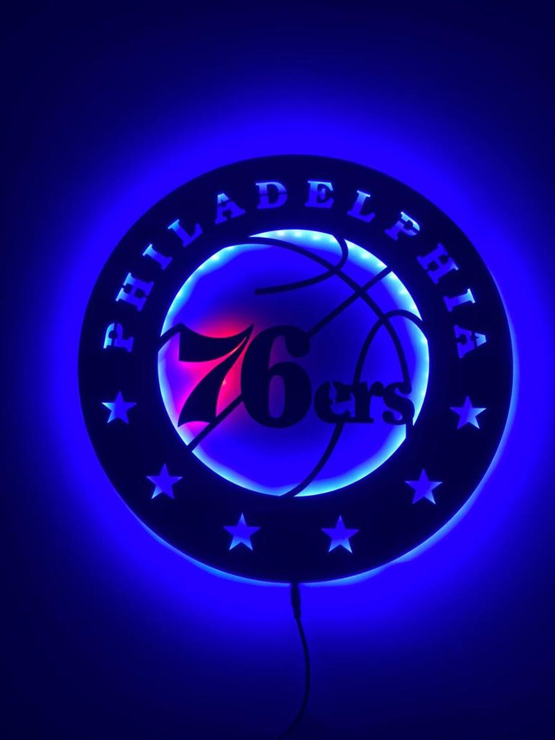 Philadelphia 76 ERS Fan Art Fan Wall Decor Sign Christmas Gift Man Cave ...