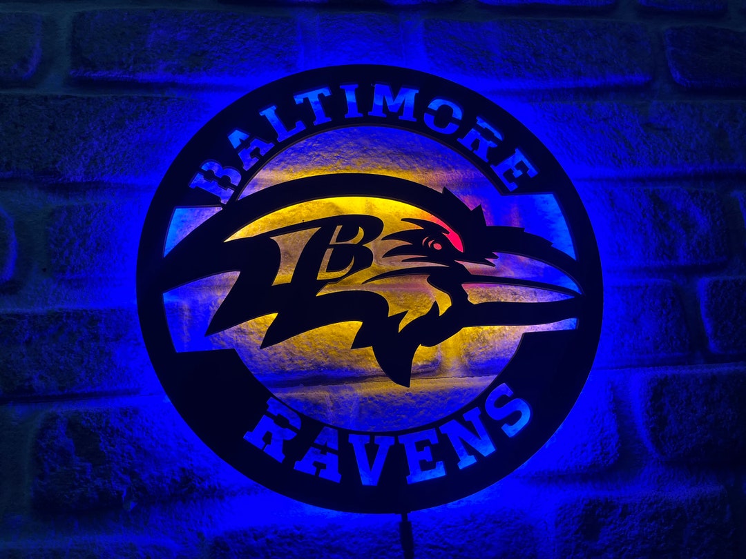 Baltimore Ravens Fan Wall Decor İlluminated Wall Sign Christmas Gift - Etsy