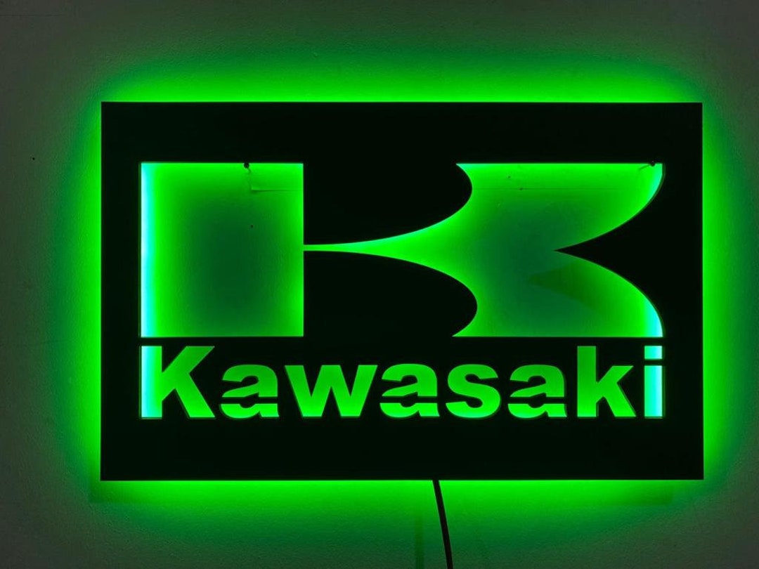 Kawasaki Motorcycles Fan Decor Christmas Gift Illuminated Wall Sign - Etsy