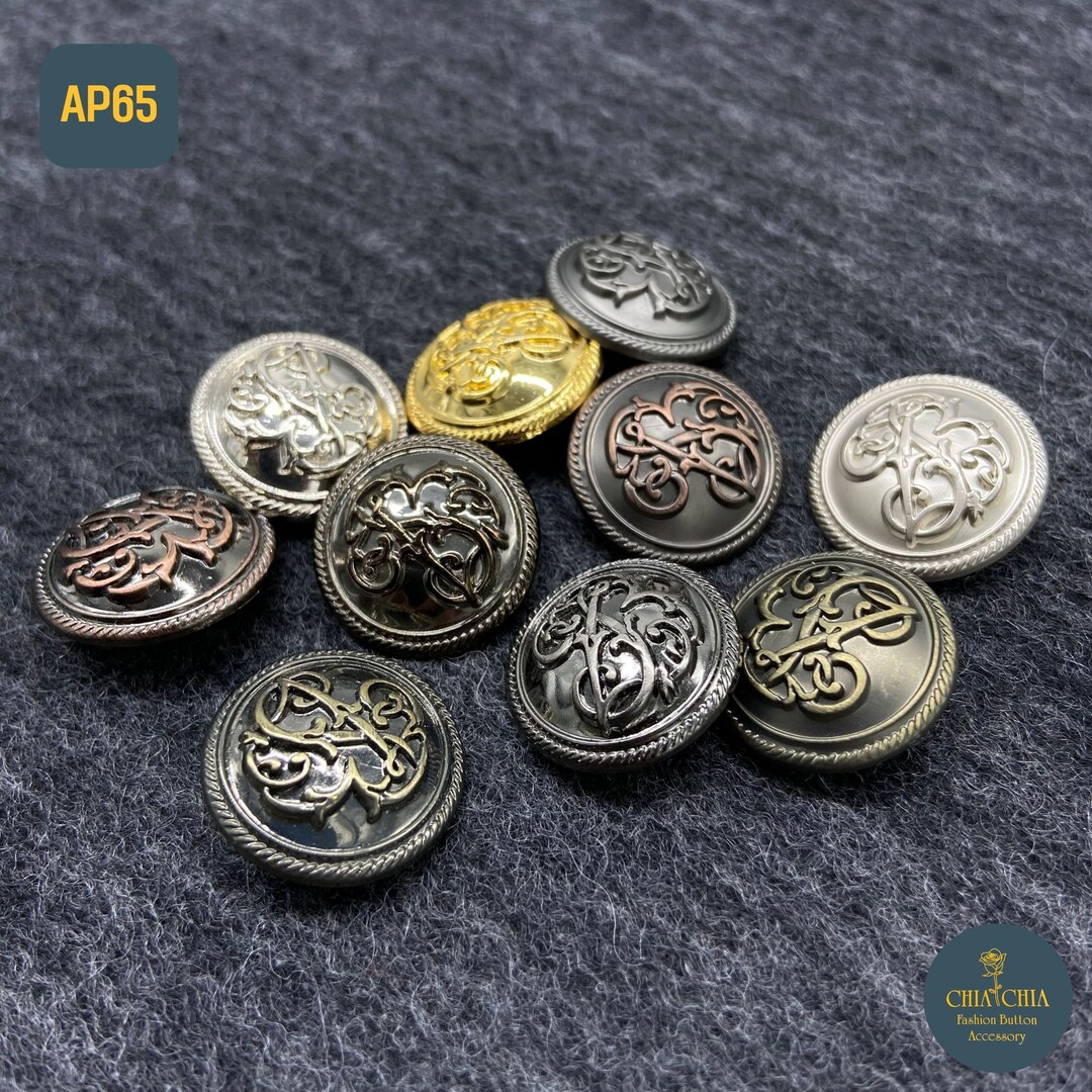 AP65 Victorian Coat Buttons for Sewing Round Gold Silver Buttons - Etsy