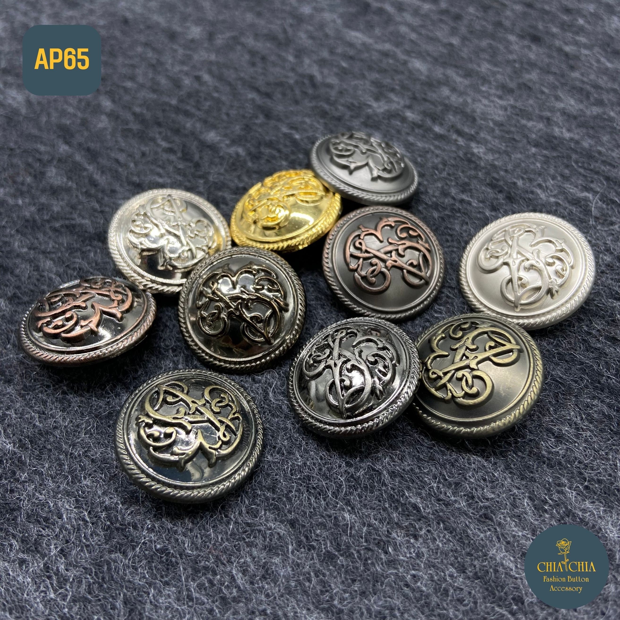 AP65 Victorian Coat Buttons for Sewing Round Gold Silver Buttons - Etsy