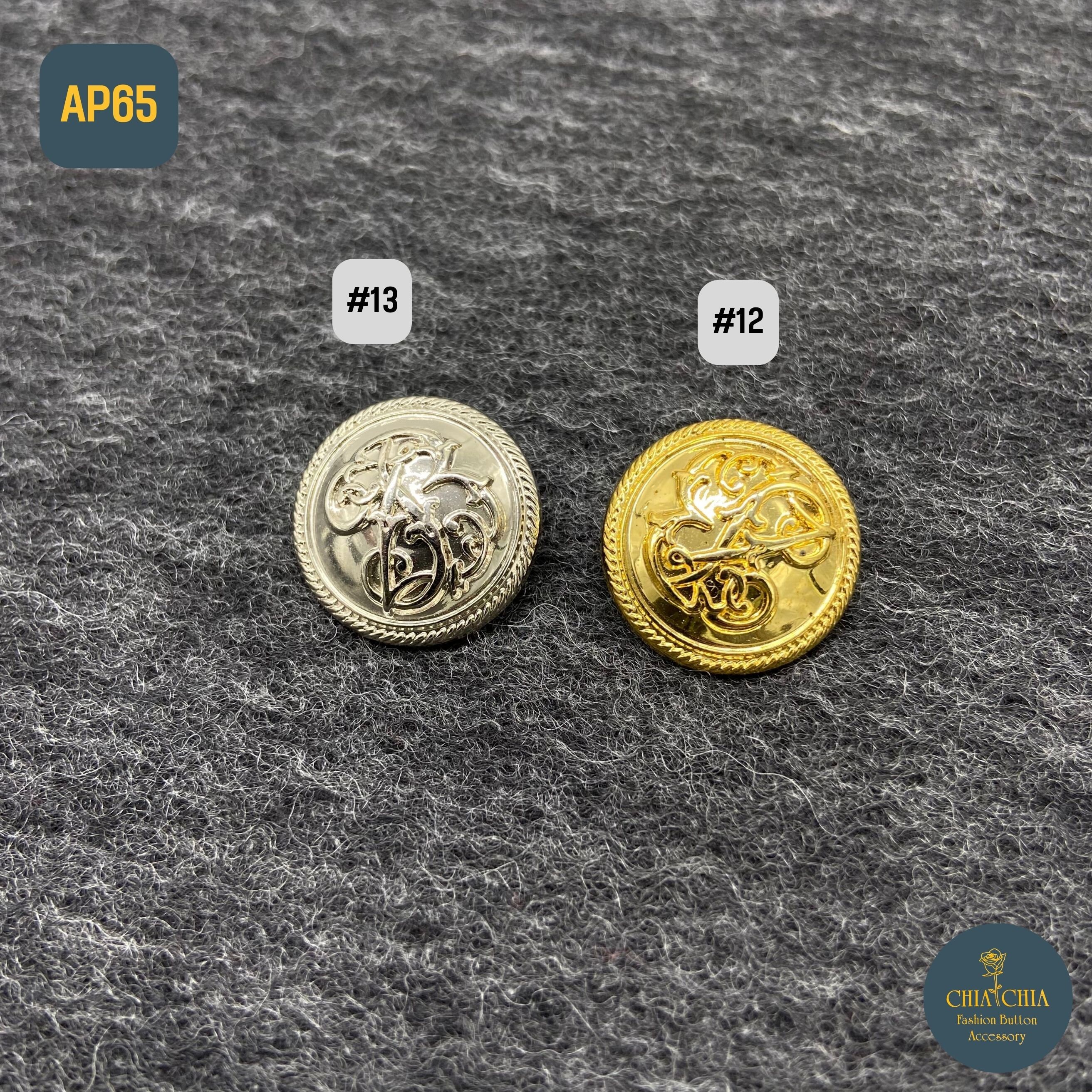 AP65 Victorian Coat Buttons for Sewing Round Gold Silver Buttons - Etsy