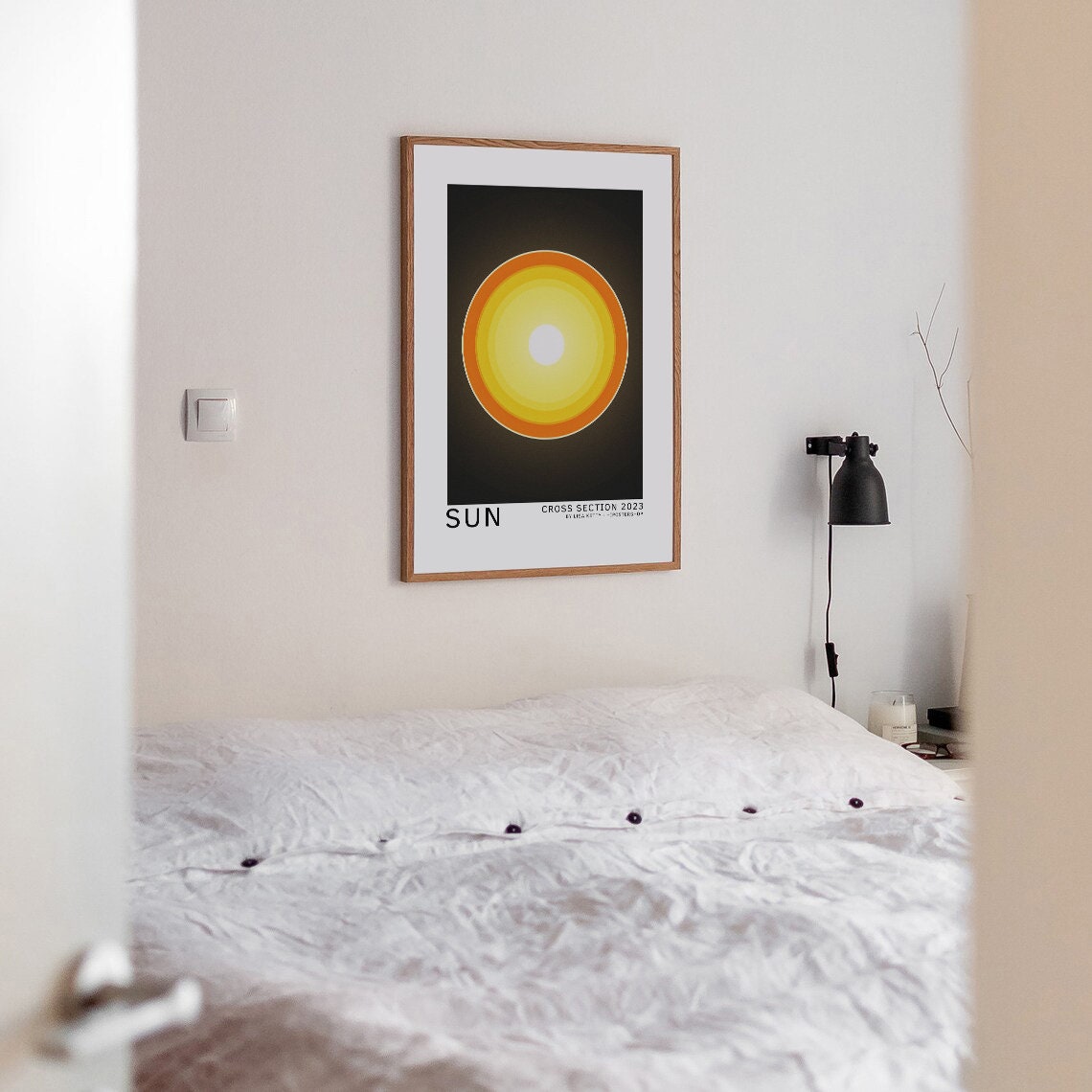 Sun Poster, Graphic Cross Section of the Sun is From the Outer Core to ...