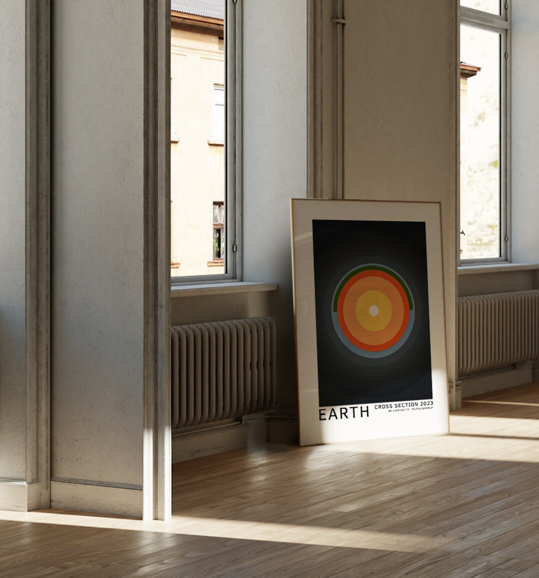 Earth Poster, Graphic Representation of the Earth is From the Outer ...