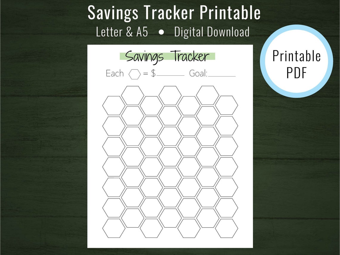 Savings Tracker, Printable Tracker, Budget Planner, Savings Challenge ...