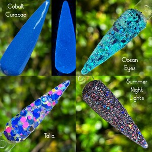 Ocean Eyes Aqua and Blue Glitter, Flakes Dip Powder - Etsy