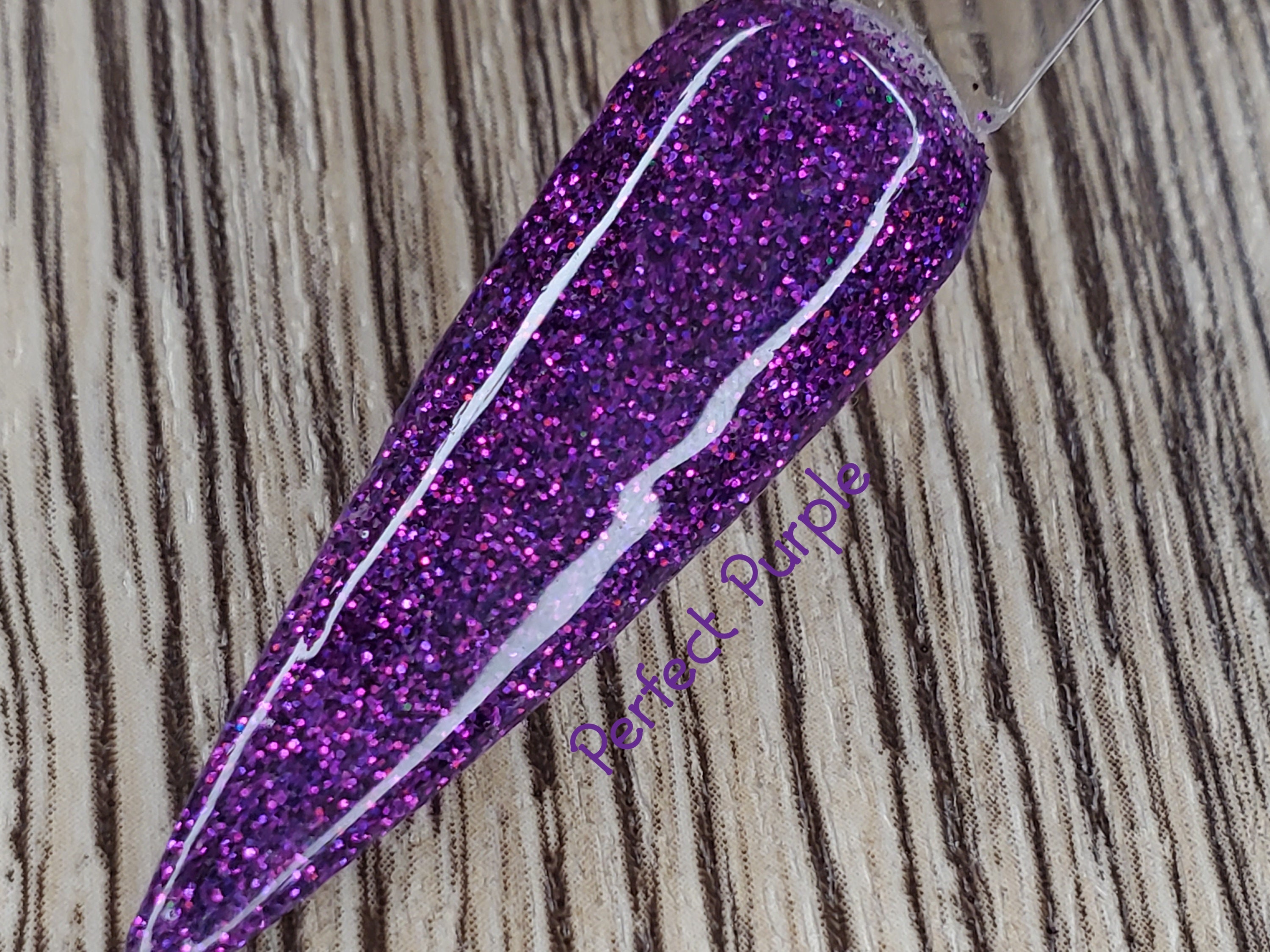 Perfect Purple Purple Nail Dip Powder Holographic Glitter | Etsy