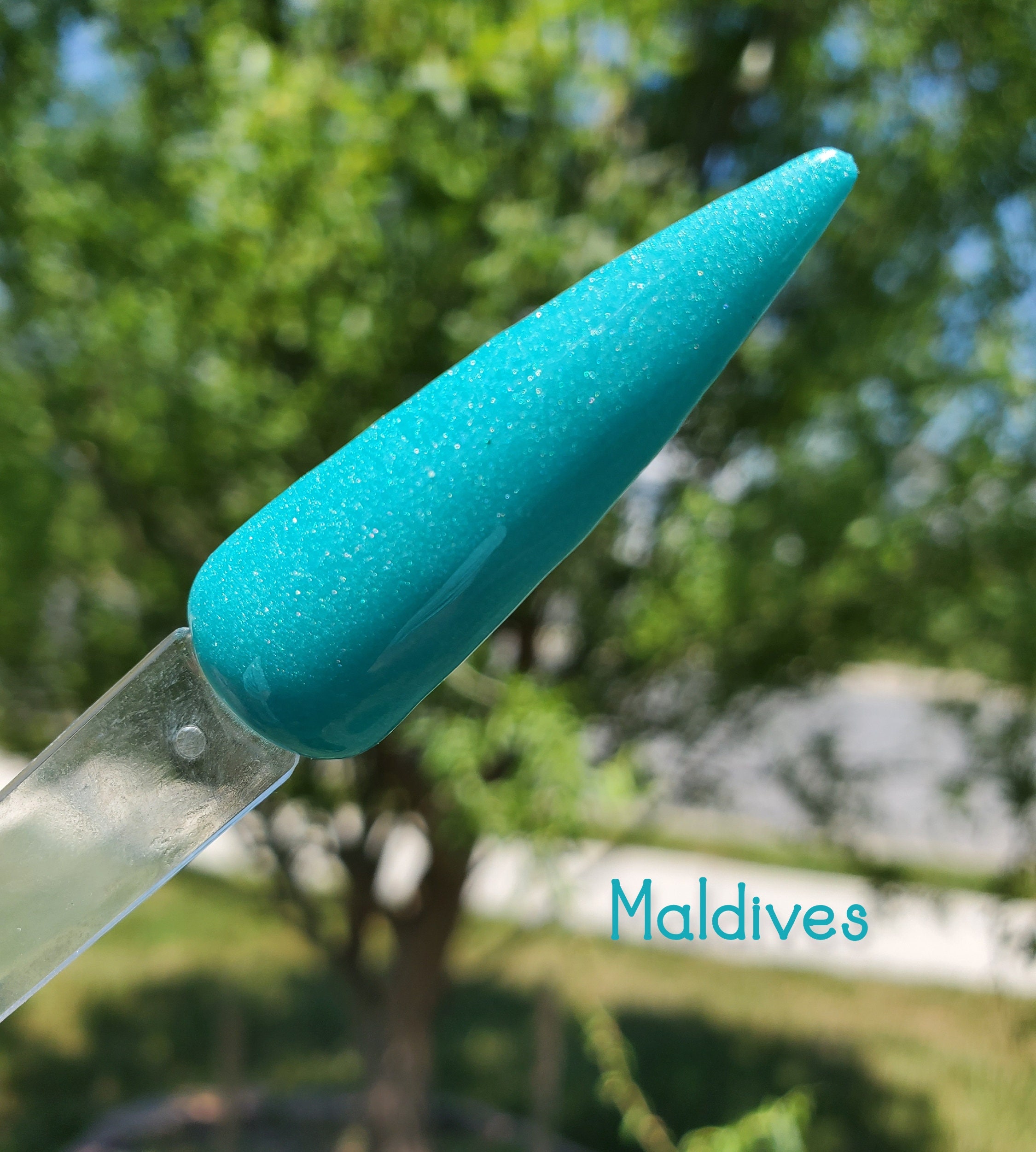 Maldives Aqua/Turquoise Glow Nail Dip Powder Dip Powder | Etsy