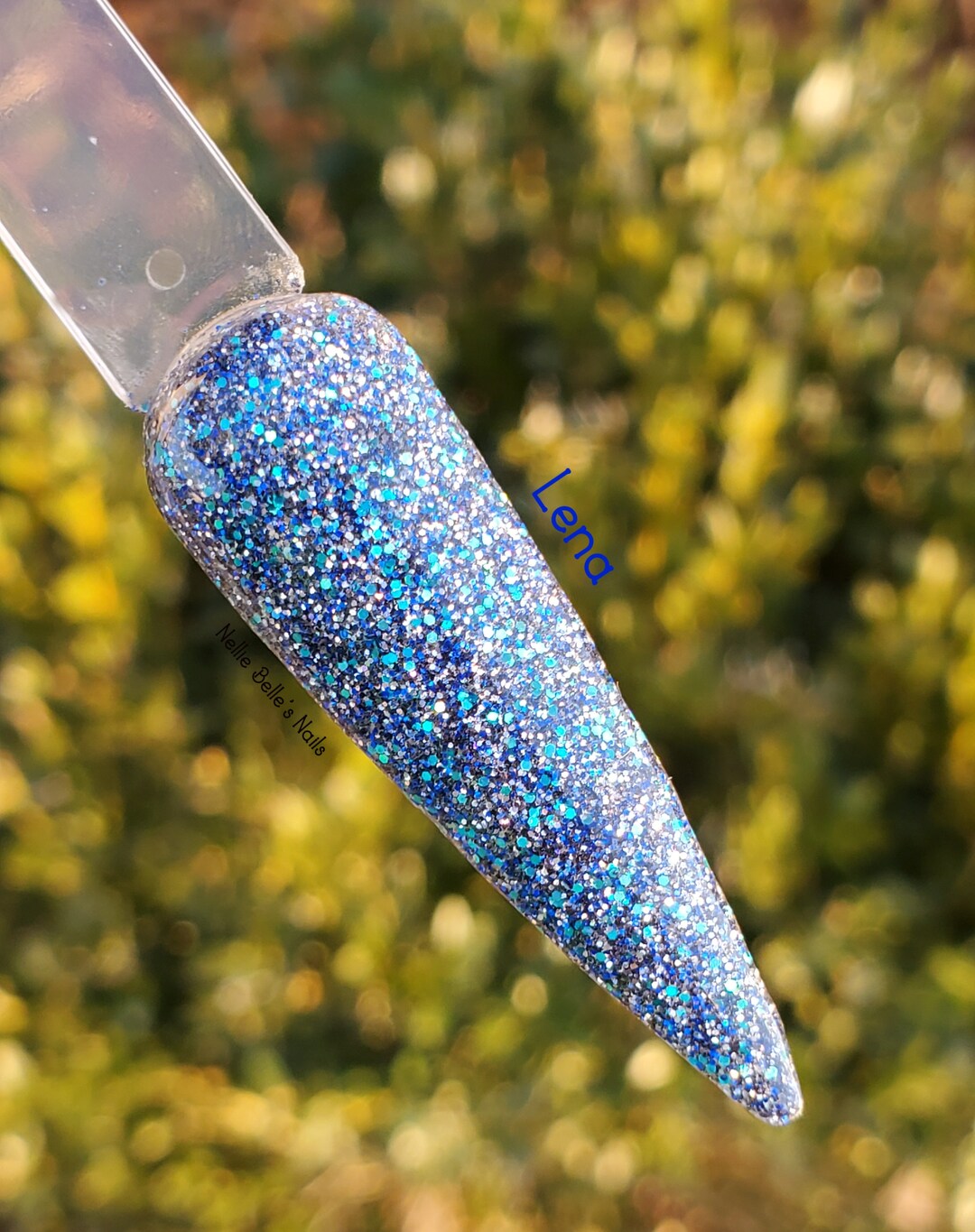 Lena Navy and Blue Nail Dip Powder, Holographic, Glitter Dip Powder ...