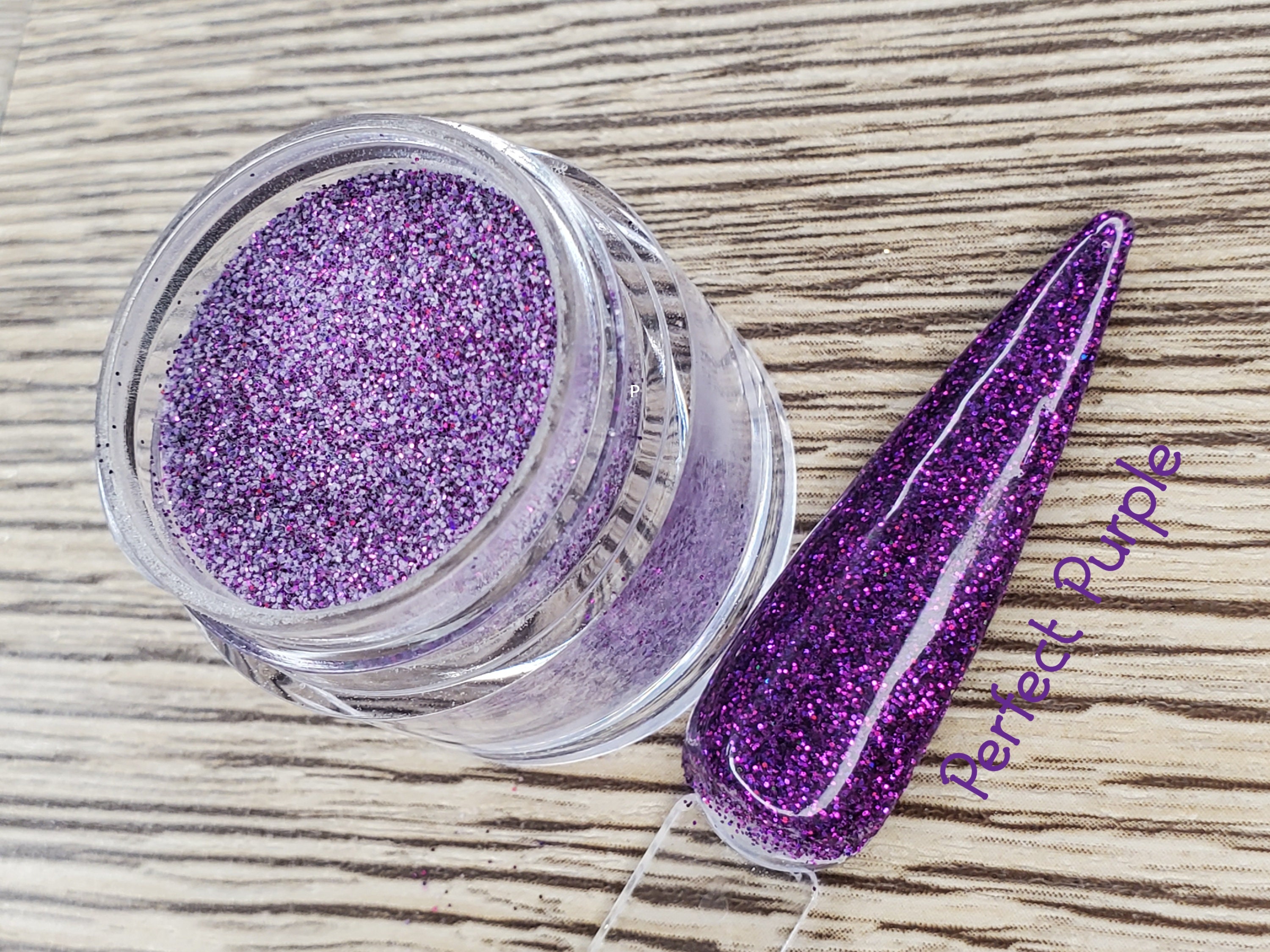 Perfect Purple Purple Nail Dip Powder Holographic Glitter | Etsy