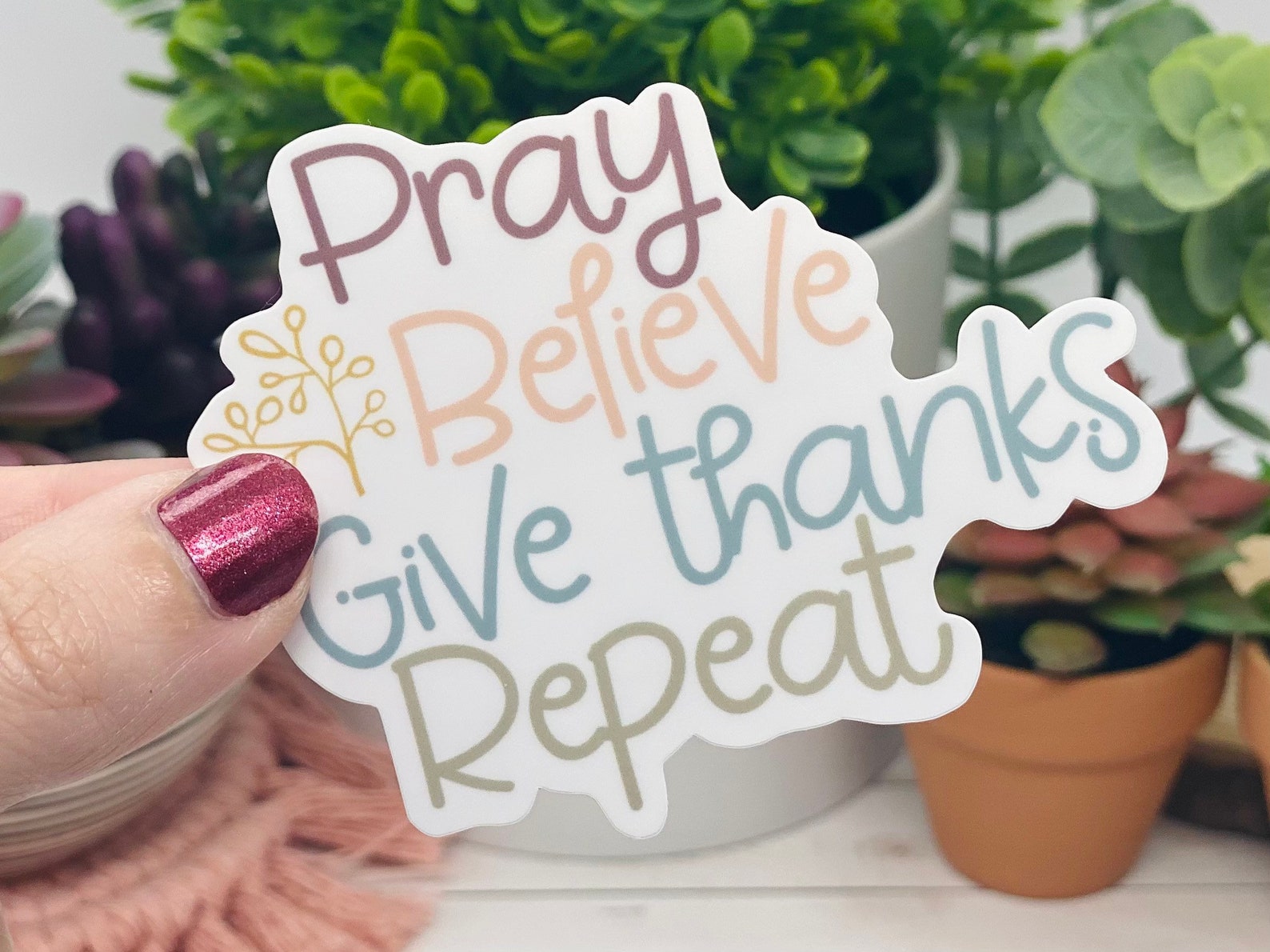 Prayer Sticker Pray Sticker Christian Sticker Have Faith - Etsy
