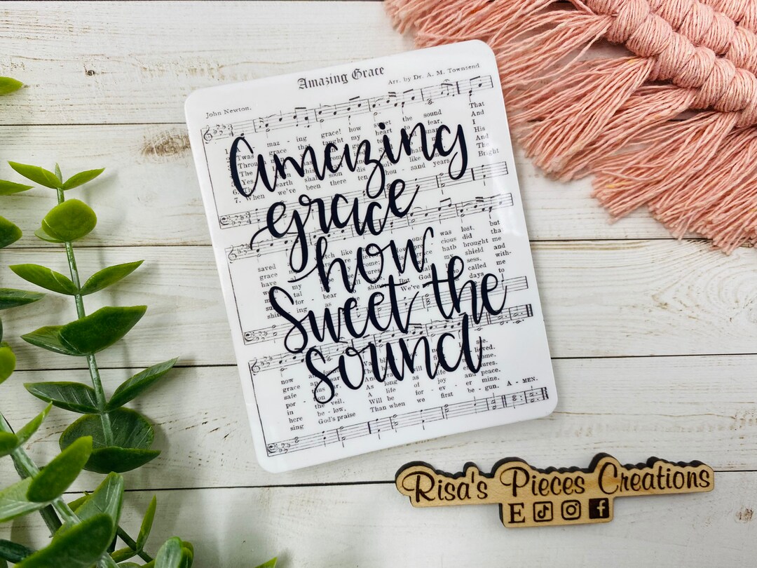 Amazing Grace Sticker, Christian Stickers for Laptop, Aesthetic Sticker ...