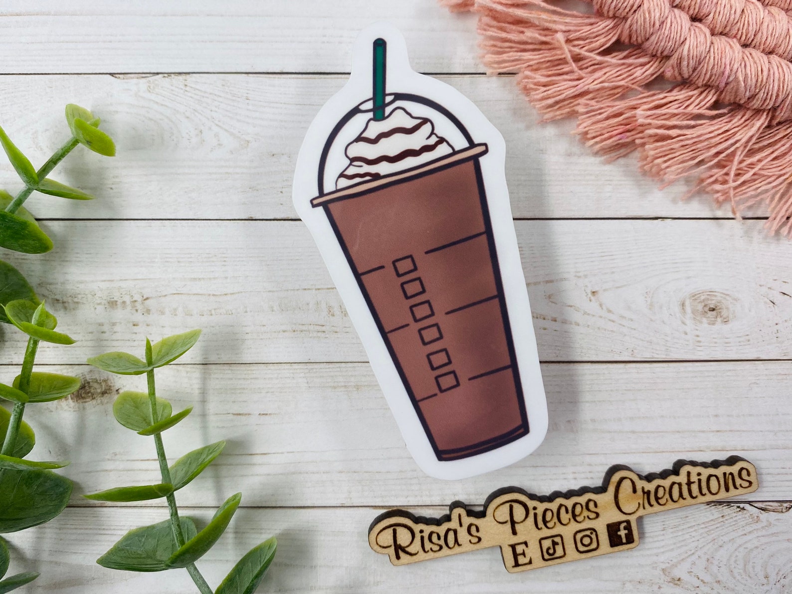 Mocha Frappe Sticker: Waterproof Vinyl Coffee Lover Decal - Etsy