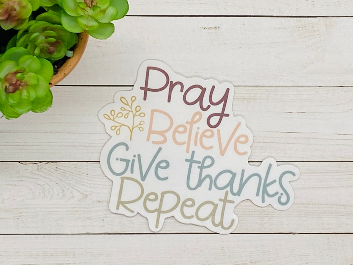 Prayer Sticker Pray Sticker Christian sticker Have Faith | Etsy